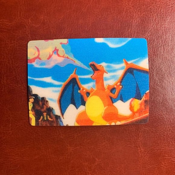 Games | Pokemon Pocket Monsters Charizard 3d Plastic Lenticular Card ...